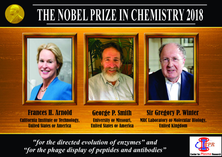 The Nobel Prize in Chemistry 2018 | Center for Plasma Research